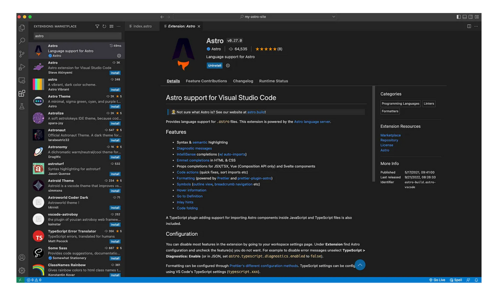 Trabajar con Astro: el framework web super rápido