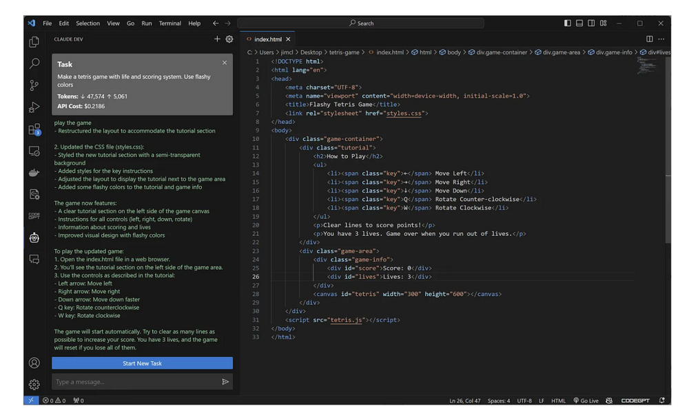 Claude Dev, un programador de IA de código abierto en VS Code