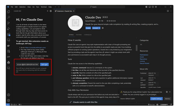 Claude Dev, un programador de IA de código abierto en VS Code